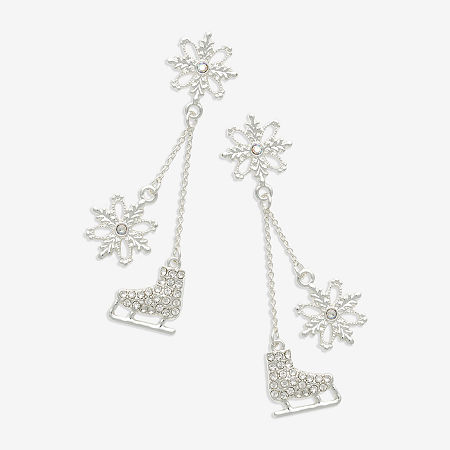 Click here for Mixit Silver Tone Snowflake & Ice Skate Womens Mul... prices
