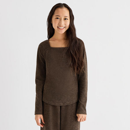 Click here for Thereabouts Little & Big Kid Girls Square Neck Lon... prices