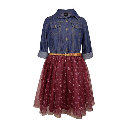 Click here for Lilt Little & Big Kid Girls Long Sleeve Midi Flora... prices