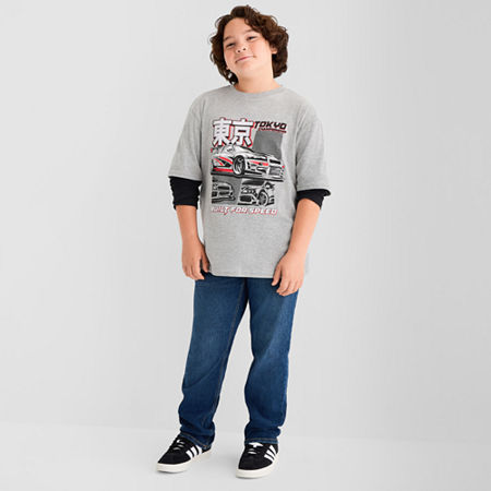 Click here for Thereabouts Little & Big Kid Boys Crew Neck Long S... prices