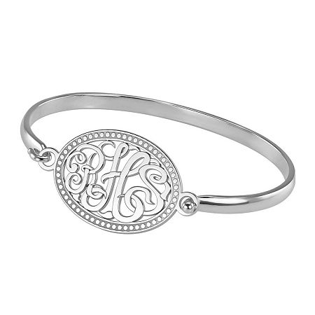 Click here for Personalized Sterling Silver Monogram Bangle  One... prices