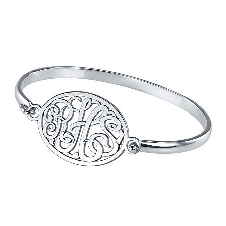 Click here for Personalized Sterling Silver Monogram Bangle  One... prices