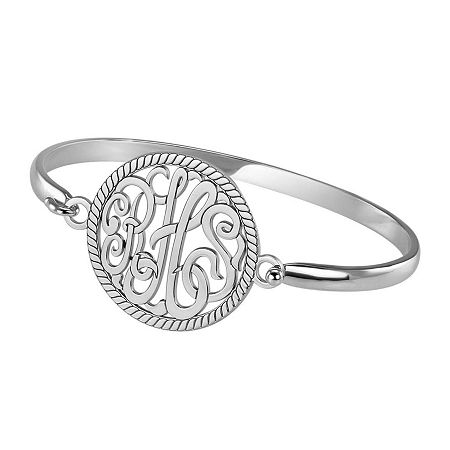 Click here for Personalized Sterling Silver 28mm Monogram Bangle... prices