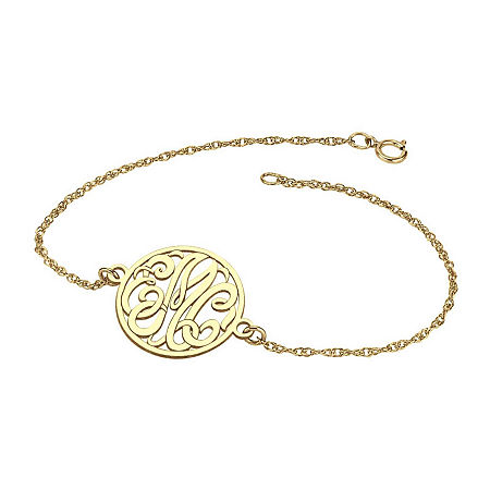 Click here for Personalized 10K Gold 20mm Monogram Bracelet  One... prices