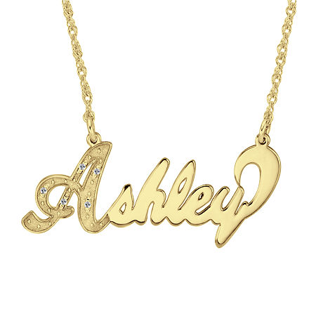 Click here for Personalized Diamond-Accent Sterling Silver Namepl... prices