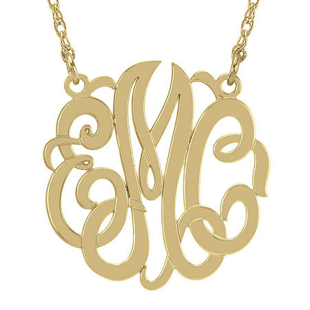 Click here for Personalized 14K Gold Over Sterling Silver 40mm Mo... prices