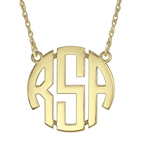 Click here for Personalized 14K Gold Over Sterling Silver 25mm Bl... prices