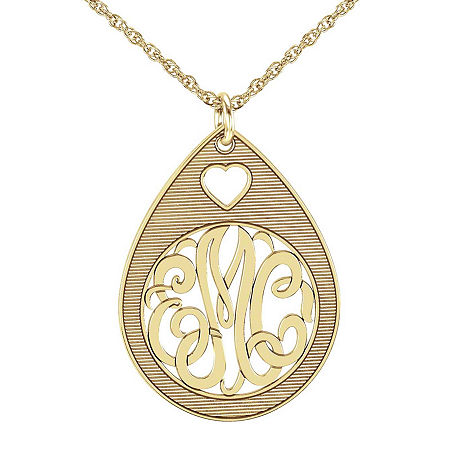 Click here for Personalized 10K Yellow Gold Monogram Oval Pendant... prices