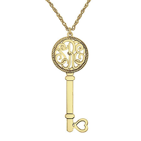 Click here for Personalized Sterling Silver Monogram Key Pendant... prices