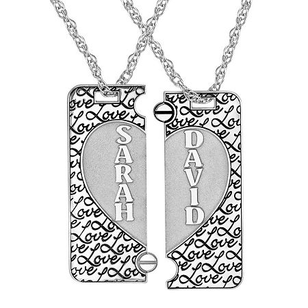 Click here for Love Personalized Sterling Silver 2-pc. Couples Na... prices