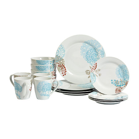 Tabletops Unlimited Emma 16 Pc. Dinnerware Set  Service for 4 - Multi Clr