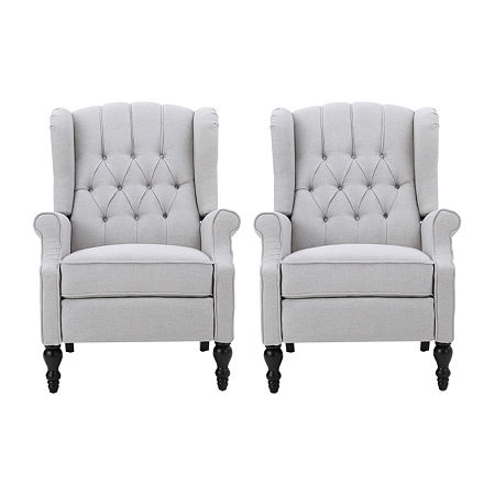 Click here for 2-pc. Tufted Roll-Arm Recliner  One Size  Gray prices