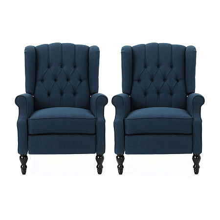 Click here for 2-pc. Tufted Roll-Arm Recliner  One Size  Blue prices