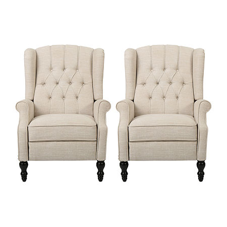Click here for 2-pc. Tufted Roll-Arm Recliner  One Size  Beige prices
