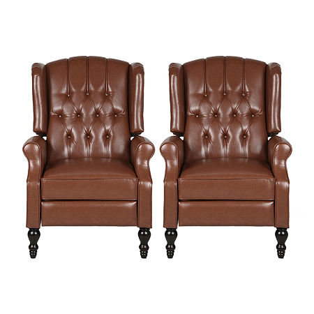 Click here for 2-pc. Tufted Roll-Arm Recliner  One Size  Brown prices