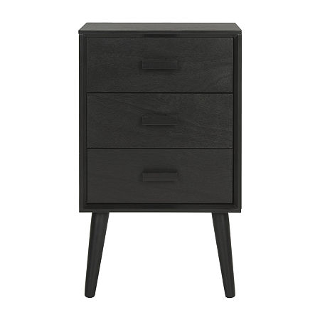 Click here for Pomona 3 Drawer Storage End Table  One Size  Black prices