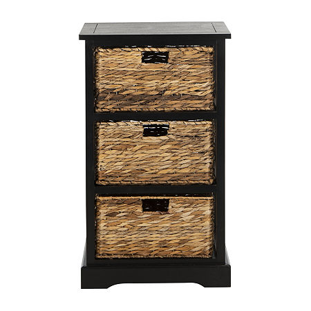 Click here for Halle Storage 3-Drawer End Table  One Size  Black prices