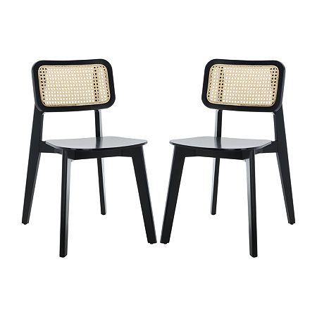 Click here for Luz Cane Dining Chair (Set Of 2) - Black prices