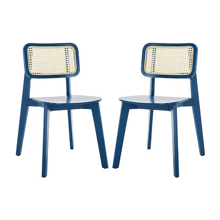 Click here for Luz Cane Dining Chair (Set Of 2) - Navy prices