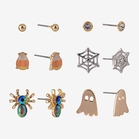 Click here for Arizona Halloween Gold Tone Womens Blue Glass 6 Pa... prices