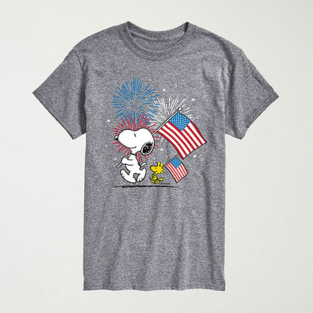 Click here for Mens Crew Neck Short Sleeve Regular Fit Peanuts Sn... prices