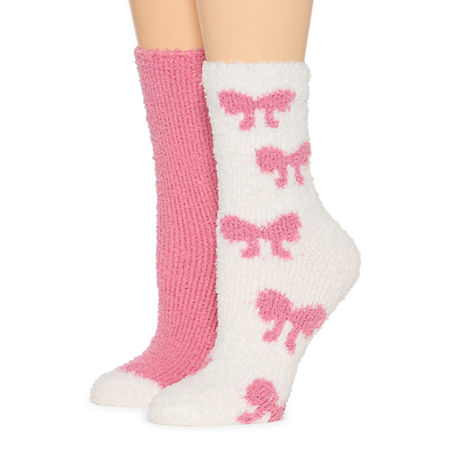 Click here for Mixit Cozy Womens 2 Pair Crew Socks  4-10  Pink prices