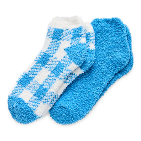 Click here for Mixit Cozy Womens 2 Pair Low Cut Socks  4-10  Blue prices