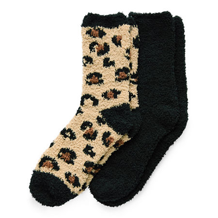 Click here for Mixit Cozy Womens 2 Pair Crew Socks  4-10  Black prices