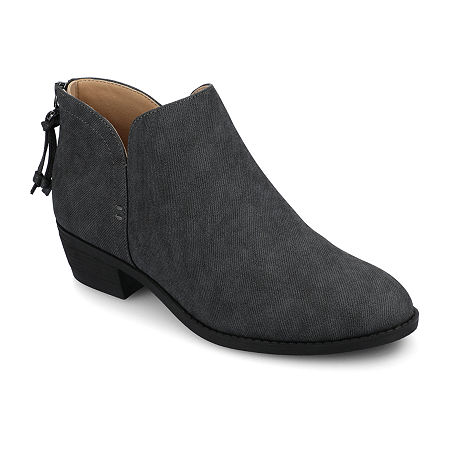 Journee Collection Womens Livvy Side Split Ankle Booties - Dark Denim