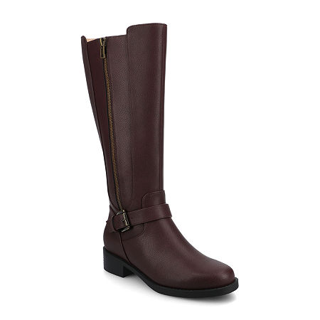 Journee Collection Womens Yasmina Round Toe Casual Boots - Oxblood