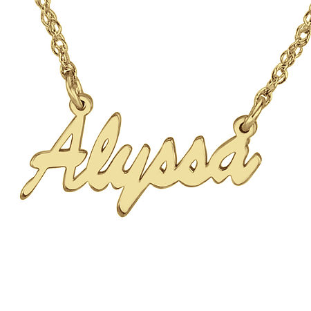 Click here for Personalized 14K Gold Over Sterling Silver Name Ne... prices