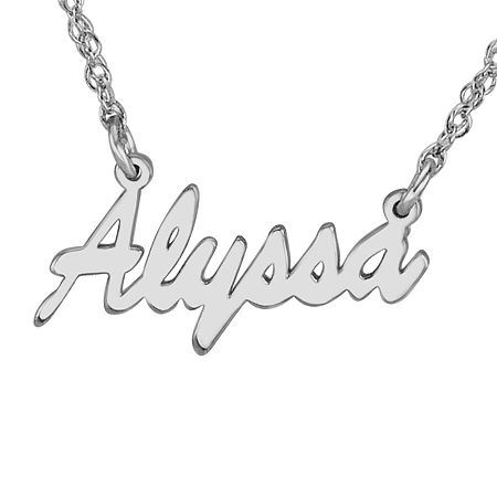 Click here for Personalized 14K Gold Over Sterling Silver Name Ne... prices