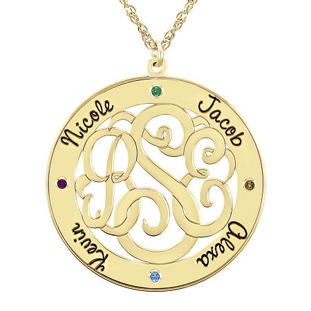 Click here for Personalized 14K Gold Over Sterling Silver 30mm Fa... prices