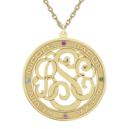 Click here for Personalized 14K Gold Over Sterling Silver 30mm Fa... prices