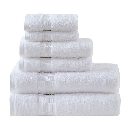 Madison Park Signature Luce Egyptian Cotton 6-Pc. Bath Towel Set - White