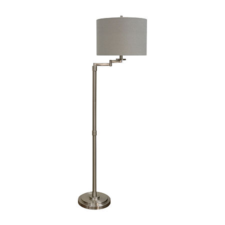 Click here for Stylecraft Brushed Floor Lamp  One Size  Silver prices