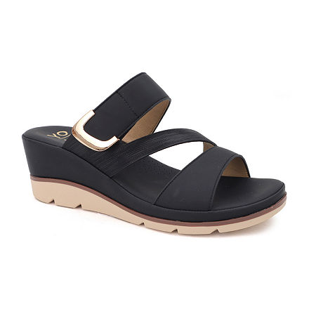 Click here for Yoki Womens Sicily Wedge Sandals  9 Medium  Black prices