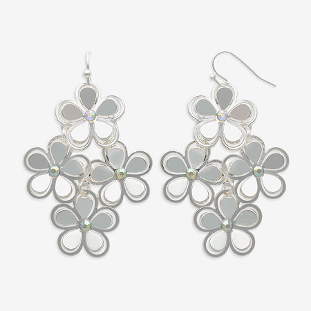 Click here for Bold Elements Womens Glass Flower Drop Earrings  O... prices