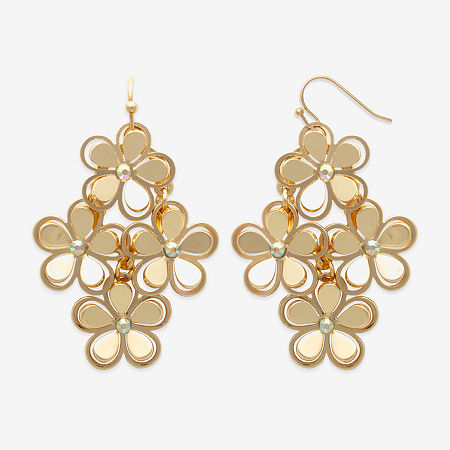Click here for Bold Elements Womens Glass Flower Drop Earrings  O... prices