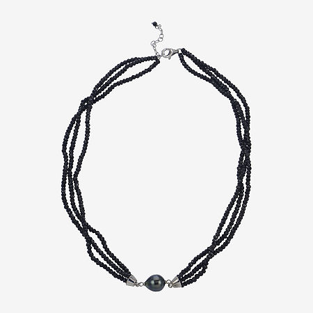 Click here for Genuine Tahitian Pearl and Black Spinel Bead Sterl... prices