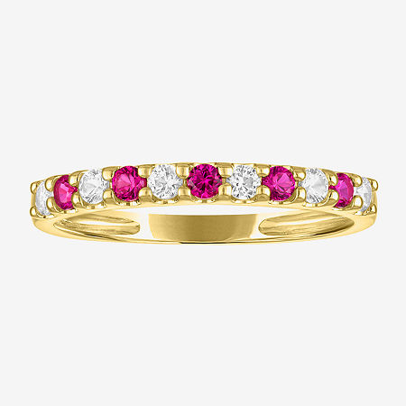 Click here for Womens Lab Created Gemstone 10K Gold Band  6  Ruby prices