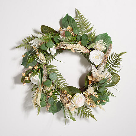 Click here for Safavieh Rose & Fern Wreath  One Size  Green prices