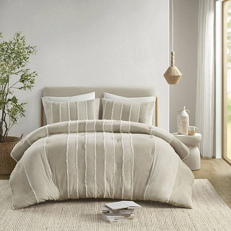 Ink+Ivy Striped Shay 3-Pc. Comforter Set  King/California King - Taupe
