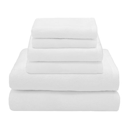 Linum Home Ediree Turkish Cotton 6 Piece Bath Towel Set - White