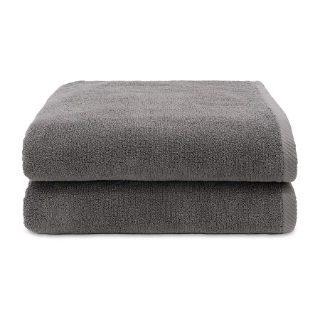 Linum Home Ediree Turkish Cotton 2 Piece Bath Towel Set - Charcoal