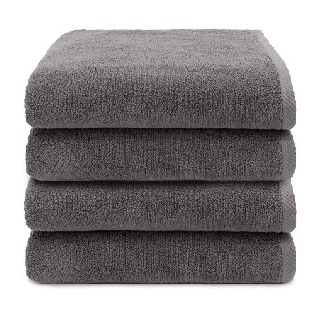 Linum Home Ediree Turkish Cotton 4 Piece Bath Towel Set - Charcoal