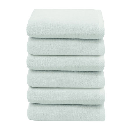 Linum Home Ediree Turkish Cotton 6 Piece Hand Towels Set - Aqua