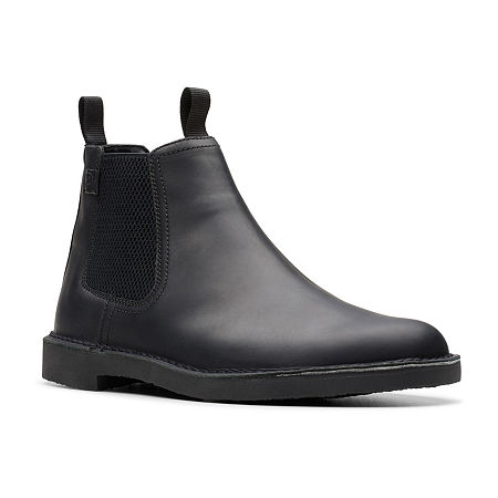 Clarks Collection Mens Shepton Easy Boots - Black Leather