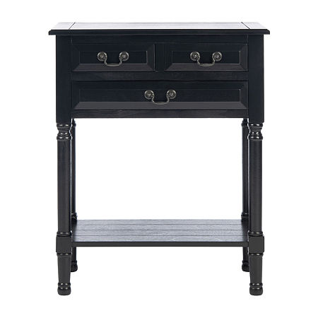 Primrose 3 Drawer Console Table - Black