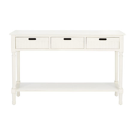 Landers 3 Drawer Console - White